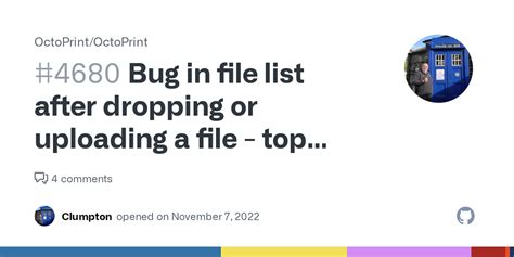 Bug In File List After Dropping Or Uploading A File Top Lines Hidden Issue OctoPrint