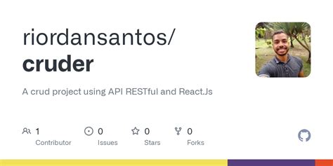 Github Riordansantoscruder A Crud Project Using Api Restful And Reactjs