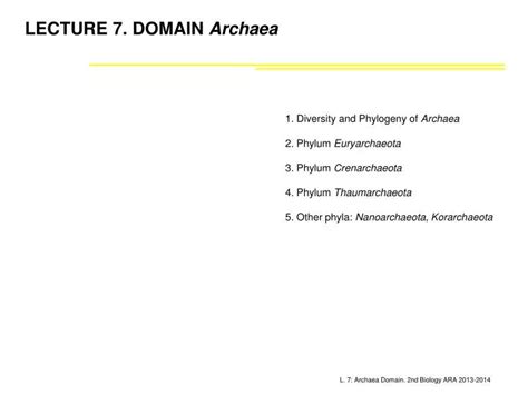 Ppt 1 Diversity And Phylogeny Of Archaea 2 Phylum Euryarchaeota 3