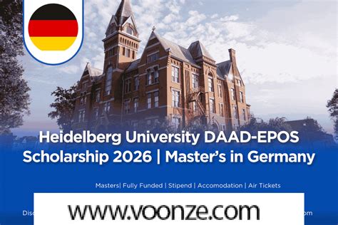 Heidelberg University Daad Epos Scholarship 2026 Masters In Germany Voonze
