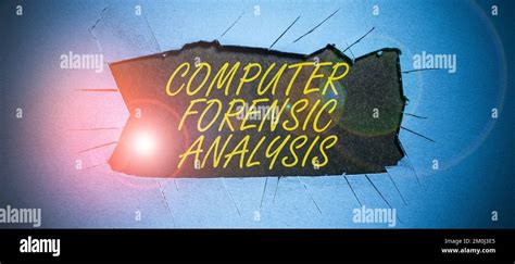 conceptual caption computer forensic analysis business showcase