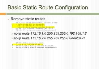 Basic Static Route Configuration PPT