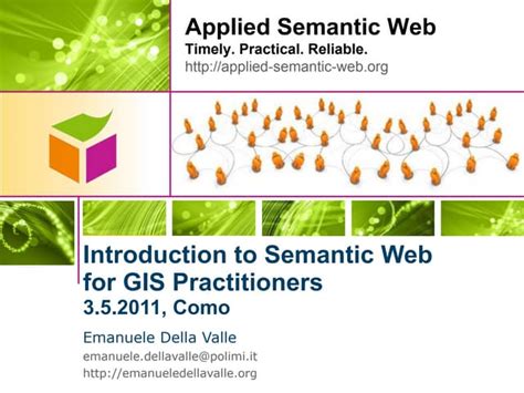 introduction to semantic web for gis practitioners ppt