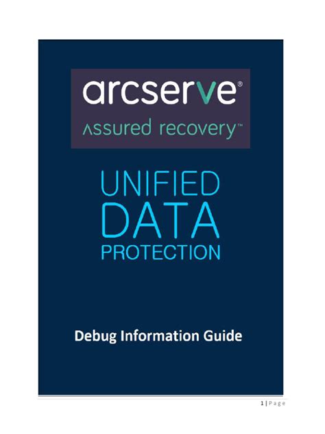 Arcserve Udp Debug Information Guide Pdf Windows Registry Booting