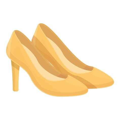 Yellow High Heels Shoes Icon Cartoon Vector Female Fashion 23110413