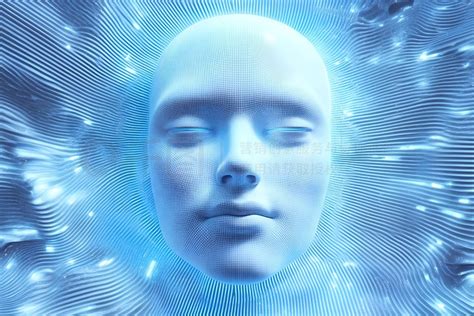 发光效果ai数字艺术 机器学习科技3d渲染科技风成年男性闭眼冥想发光线条粒子插画 Ai图片免费下载 Png格式 4032像素 编号71872077 千图网