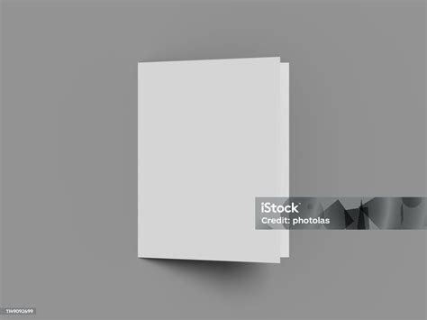 흰색 세로 책자 목 압 브로셔 매거진 A4 분리 두 부분으로 나누어 3d 이미지 공란에 대한 스톡 사진 및 기타 이미지 공란 비어 있음 사진 이미지 Istock