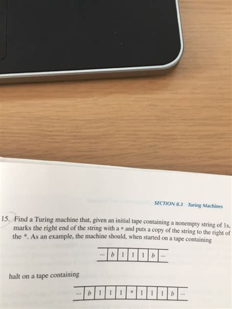 Solved Find A Turing Machine That Given An Initial Tape