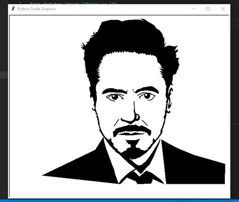 How To Draw Rdj With Python With Just 3 Lines Of Code Super Easy