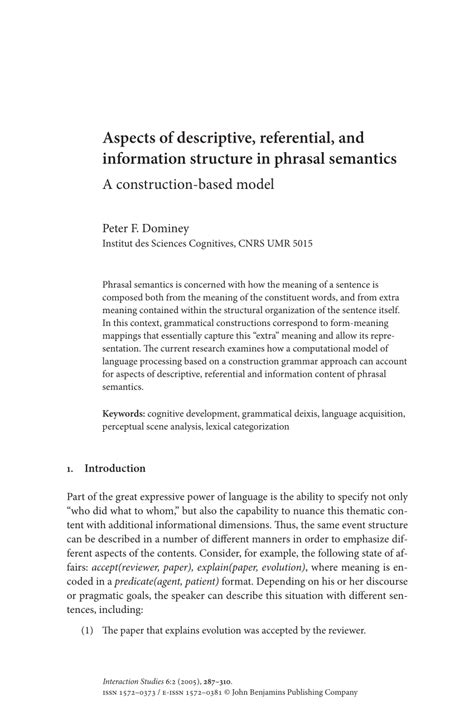 pdf aspects of descriptive referential and information structure in