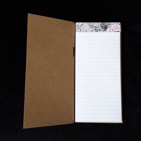 blue and pink rose notepad with quoted theme and pen ibella
