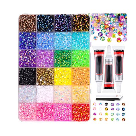 Designice 24000pcs Rhinestones For Bedazzling 3mm Bedazzler Kit With