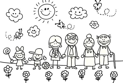 Familia Colorea Con Multididacticos Com Dibujos Colorear Infantil Family