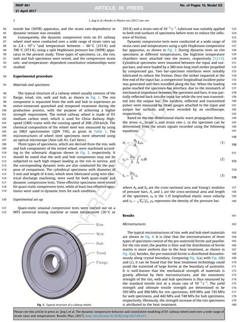 solution the dynamic compressive behavior and constitutive modeling of
