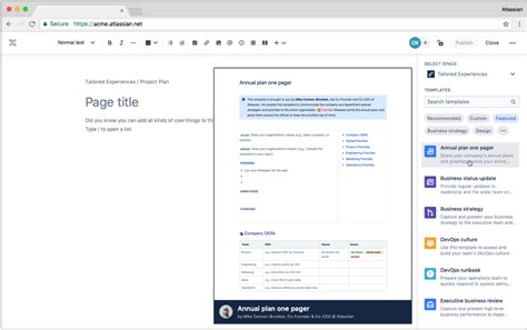 Confluence Knowledge Base Template