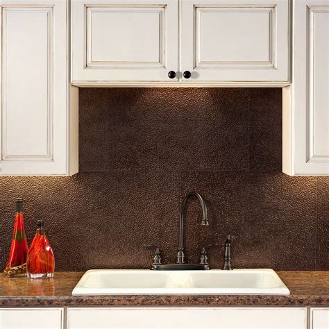 Hammered Copper Backsplash