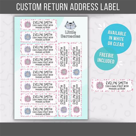 Custom Address Labels Return Address Labels Sheet Of Personalized Mailing Labels Return