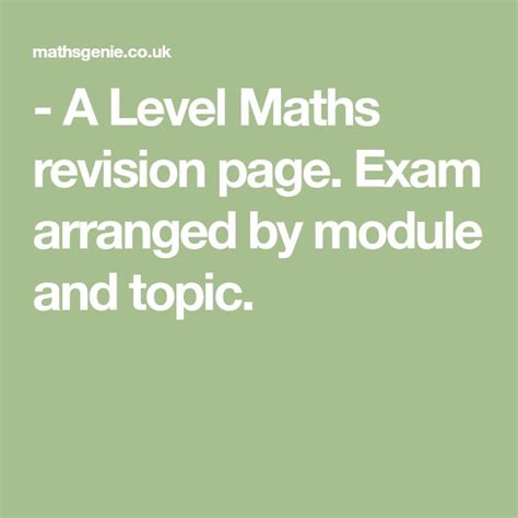 A Level Maths Revision Math Differentiation And Integration Parametric Equation