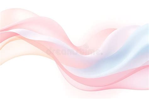 Abstract Pink Wave Design Flowing Curves On White Background Soft