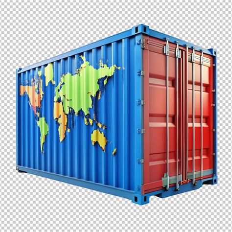 Container Isolated On Transparent Background Premium AI Generated PSD