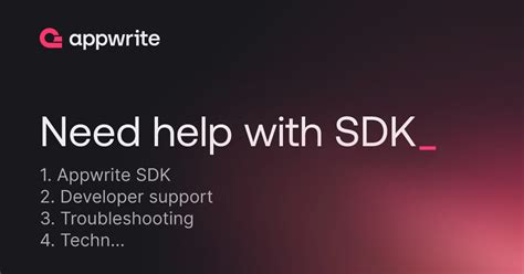 Need Help With Sdk Threads Appwrite