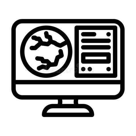 Retina Examination Optometry Vision Line Icon Vector Illustration Stock Vector Illustration Of