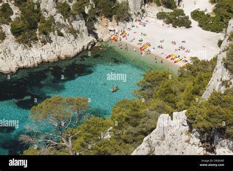 Plage De La Calanque Den Vau Les Calanques Près De Marseille Côte D