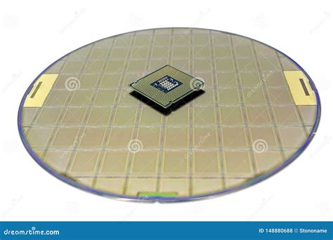 Photo Of A Computer Chip CPU Put On Silicon Wafer With Microchip Stock Photo Image Of Highend