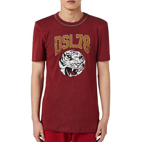【楽天市場】 Diesel ディーゼル メンズ プリント ストレッチ クルーネック 半袖tシャツ カットソー【cl T Ruffle】【サイズ