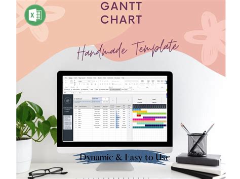 Gantt Chart Excel Template Project Management Work Planner Project Schedule And Timeline
