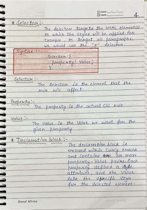 CSS Handwritten Notes Topperworld