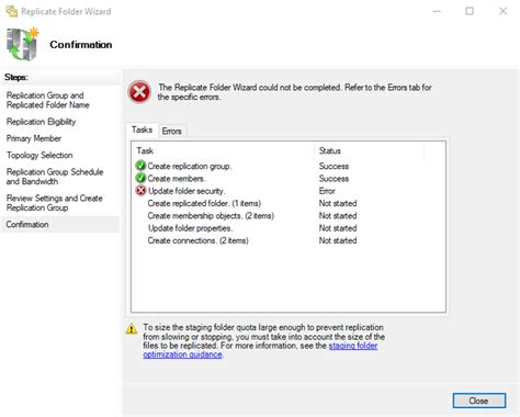 Unable To Create Dfs Replication Microsoft Qanda
