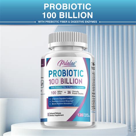Probiotic Capsules Contain Prebiotics And Digestive Enzymes Improve
