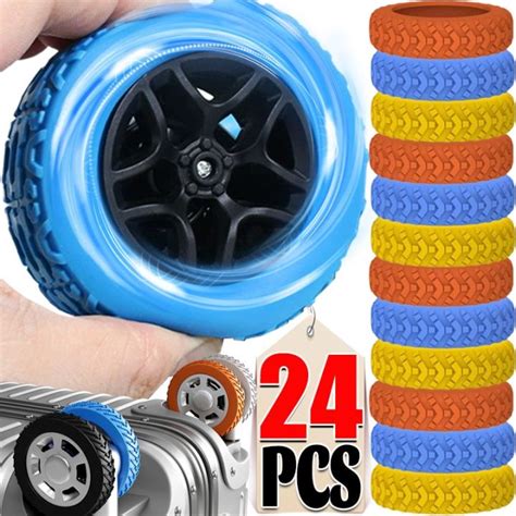 🔥24 Cái Bánh Xe Hành Lý Bánh Xe Bảo Vệ Silicone Bánh Xe Giày Vali Du