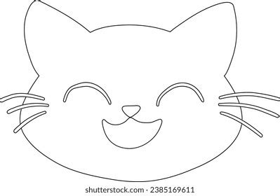 Cat Muzzle Drawing Decoration Design Stock Vector Royalty Free 2385169611 Shutterstock