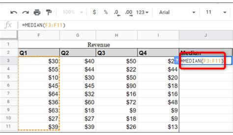 Use Excels Median Function To Find The Middle Value Citizenside