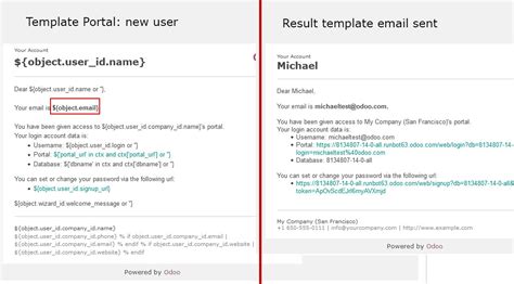 Email Templates Odoo 14 0 Documentation