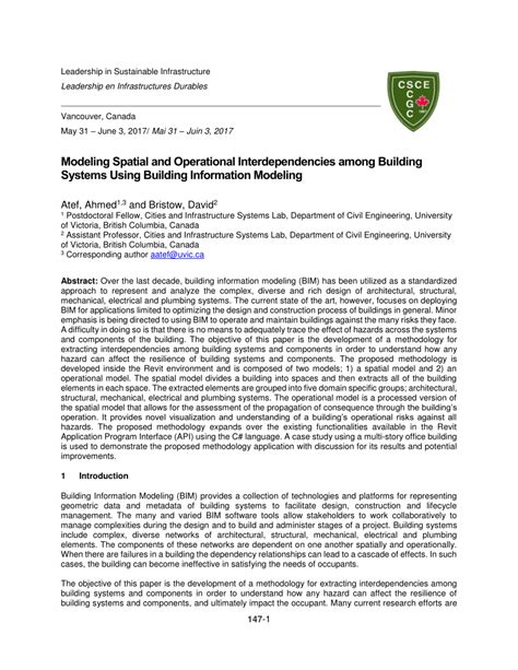 Pdf Modeling Spatial And Operational Interdependencies Among Building