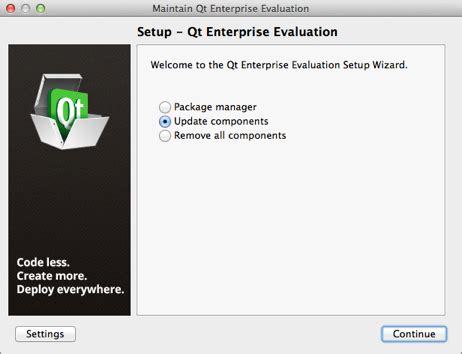 Updating Components Qt Installer Framework Documentation