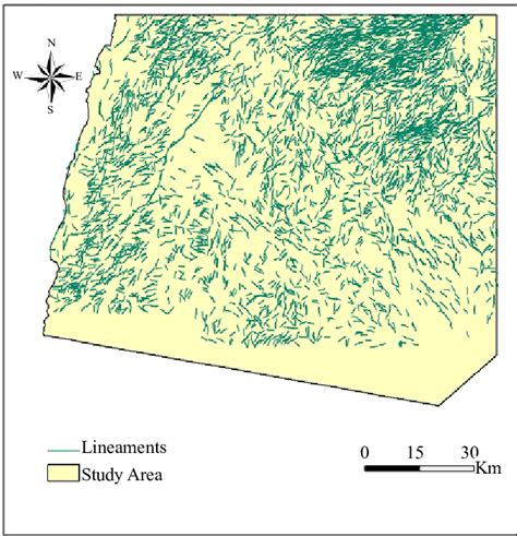 Extracted Lineaments Using Line Module Download Scientific Diagram