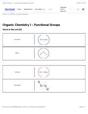 Organic Chemistry 1 Functional Groups Flashcards Quizletpdf