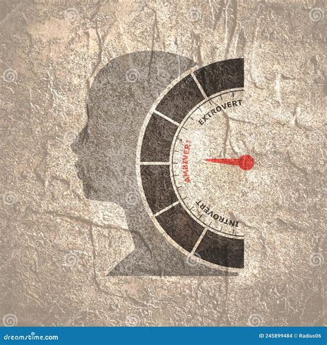 Extrovert Ambivert And Introvert Words With Level Scale And Human Head