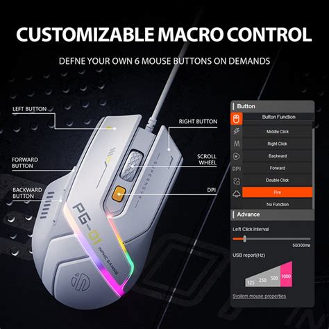Inphic Pg1 Gaming Mouse Wired Mouse Rgb Mouse For Gaming Inphic