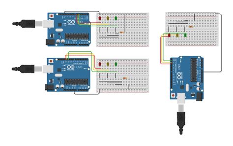 Circuit Design Tugas Simulasi Lampu Lalin Tinkercad