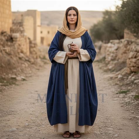 Mary Magdalene Costume Biblical Women Holy Land Dress Outfit Christian