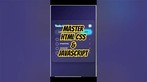 Todo List With Javascript Shorts Javascript Coding Frontendcourse Htmlcssjs Codeprep Youtube