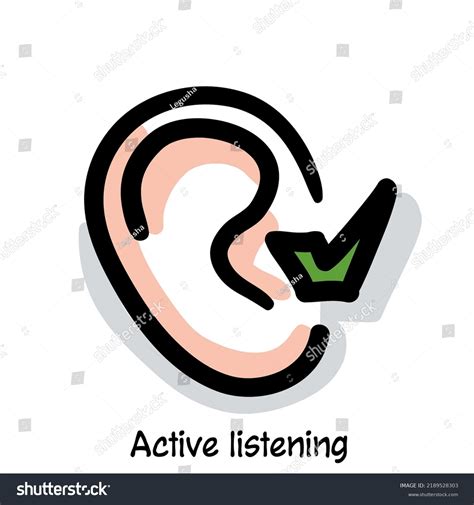 active listening scribing sketchnoting visual note stock vector