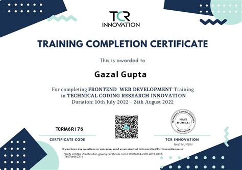 Gazal Gupta On Linkedin Connections Innovation Tcrinnovation Internship Coding…