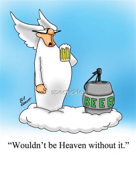 Funny Angel Beer Drinking Cartoon Art Print For Sale By Spectickles Redbubble