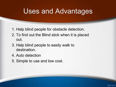 Sensor Assisted Smart White Cane For Blind Man Using Arduino Uno Ppt Wearable Technology